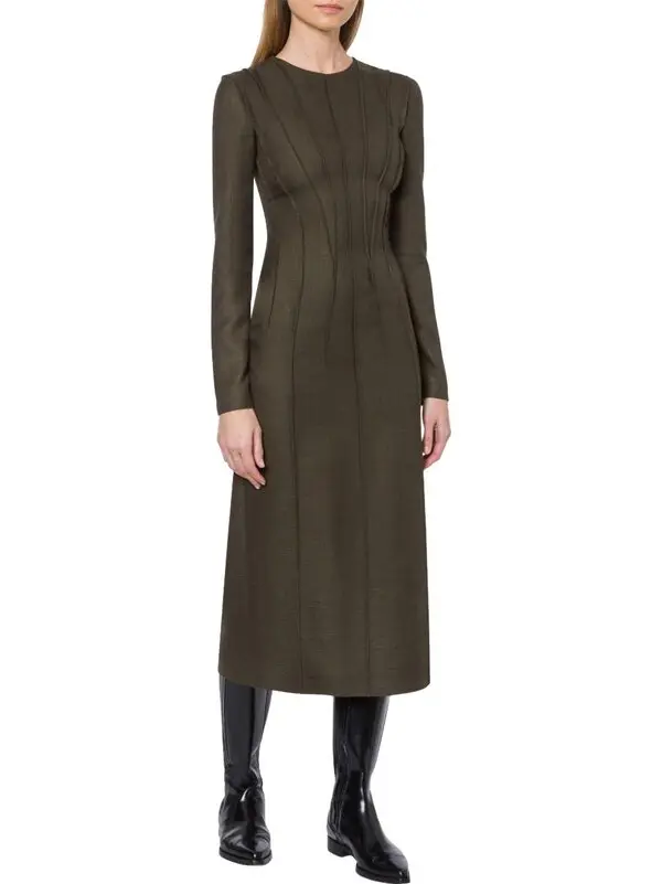Alberta Ferretti Seam-detailed Pencil Dress - Green