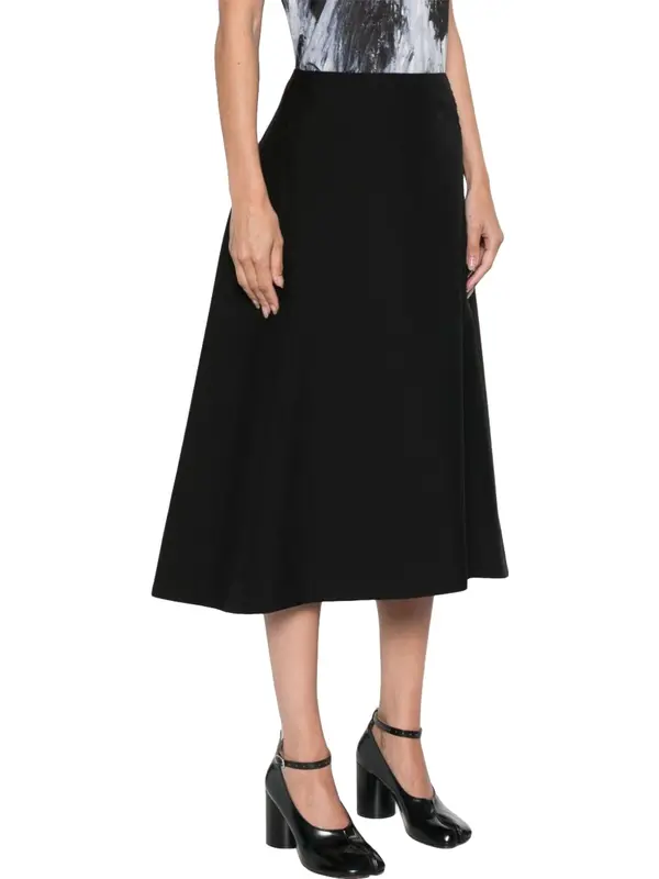 Marni Virgin-wool Midi Skirt - Black