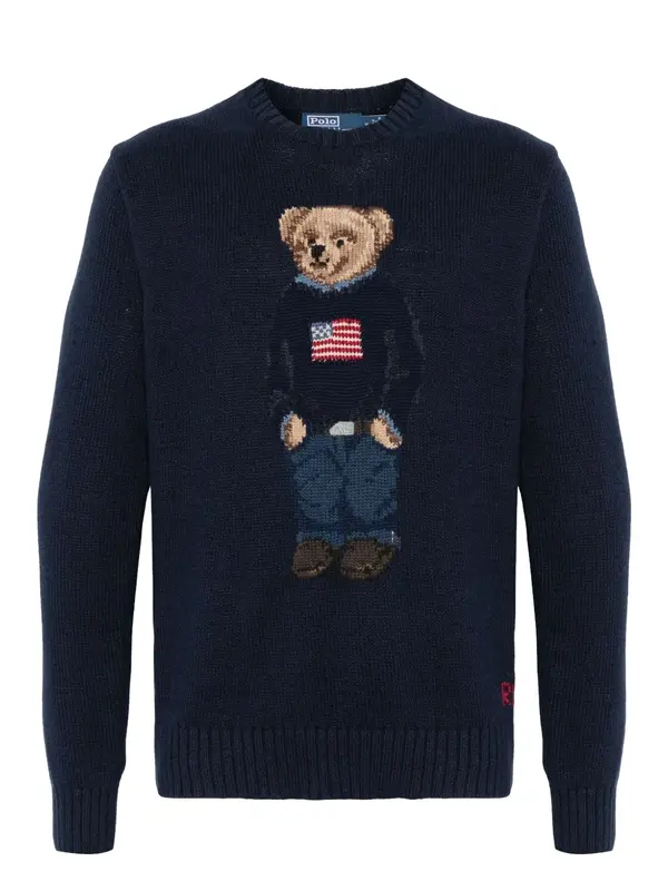 Polo Ralph Lauren Flag Bear Sweater - Blue