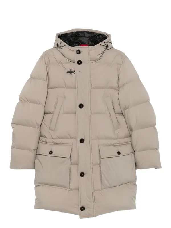 FAY Hooded Down Parka - Brown
