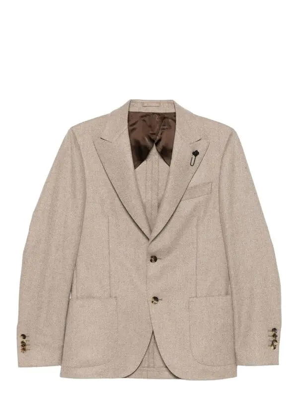 LARDINI Cashmere Blazer - Brown