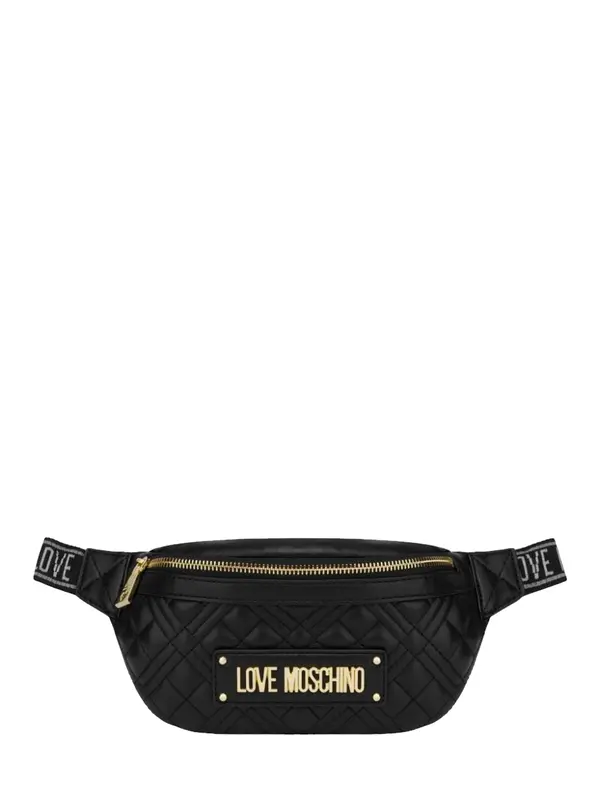 Moschino Logo-plaque Belt Bag - Black