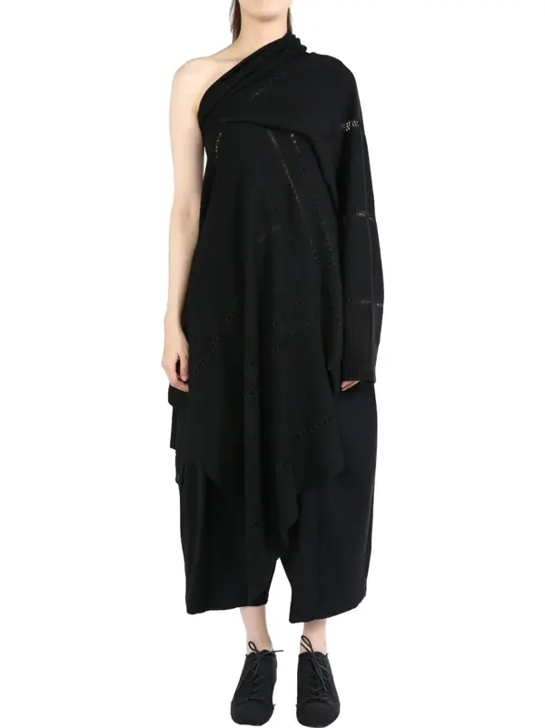 Yohji Yamamoto Off-shoulder Pullover - Black