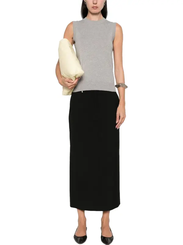 Peserico Straight-cut Midi Skirt - Black