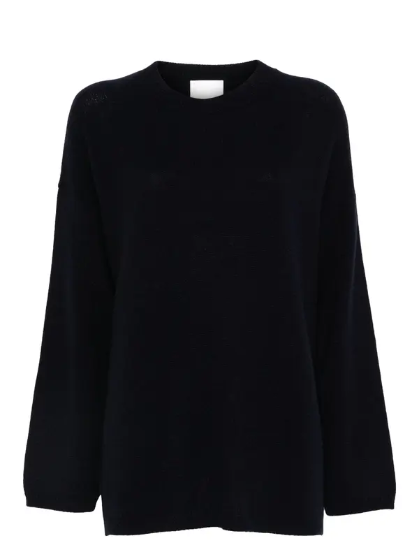 ALLUDE Cashmere Crew-neck Sweater - Blue