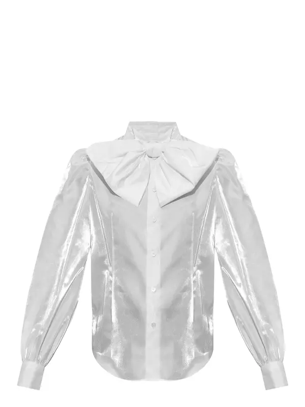 Noir Kei Ninomiya Bow Detailing Blouse - White