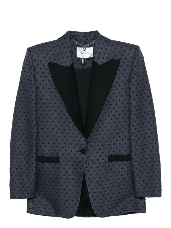 NISSA Polka-dot Blazer - Grey