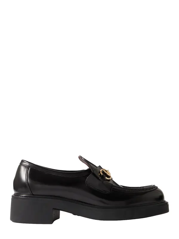 Gucci Horsebit-embellished Leather Loafers - Black