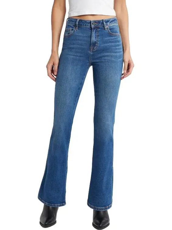 HIDDEN JEANS Side Slit Bootcut Jeans - Dark Wash