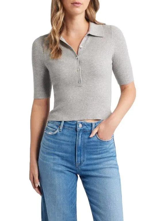 525 America Ginny Rib Top - Grey Mist Heather