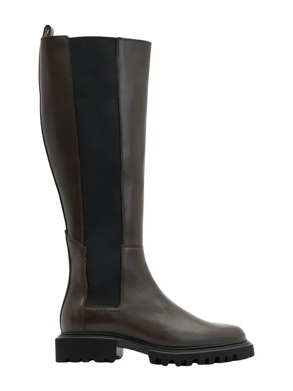 ALLSAINTS Leather Maeve Knee-high Boots - Brown
