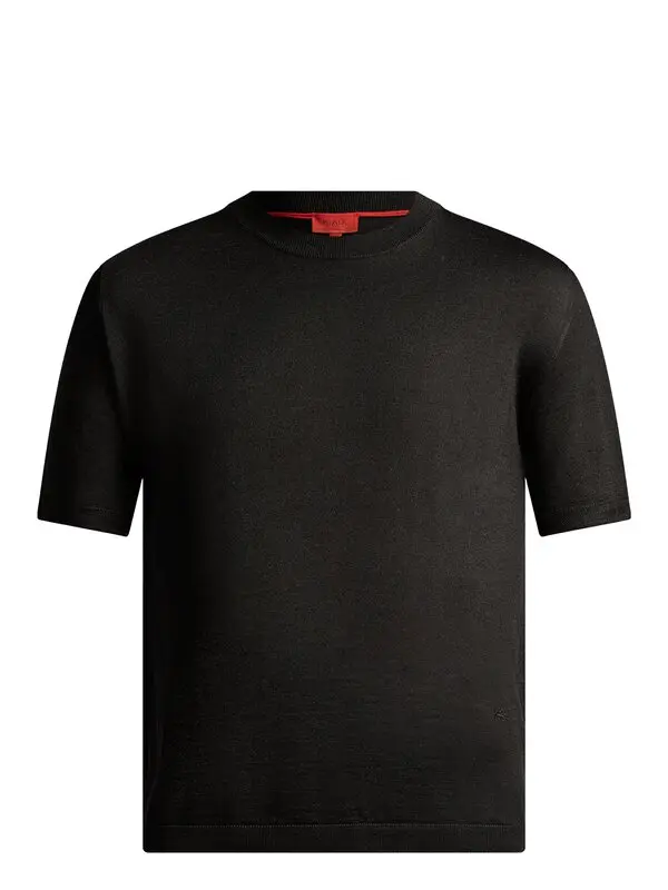 Isaia Wool-blend T-shirt - Black