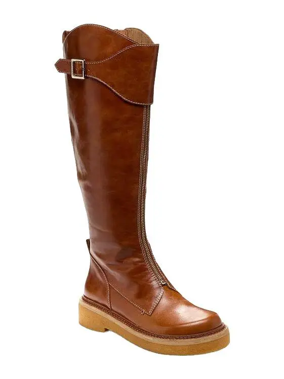 KELSI DAGGER BROOKLYN Cape Knee High Riding Boot - Caramel