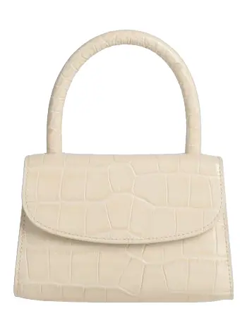 By Far Handbag In Cow Leather With Crocodile Print - White