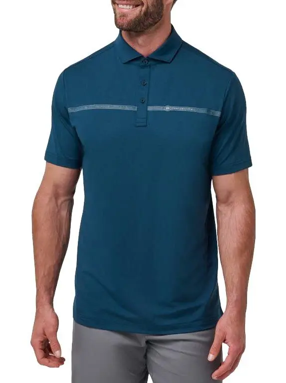 Travis Mathew Heater Pro Chest Stripe Polo - Titan
