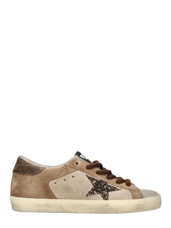 GOLDEN GOOSE Suede Super-star Sneakers - Beige