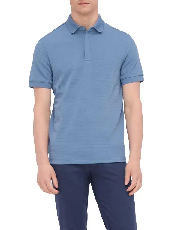 Bugatchi Textured Polo - Cobalt