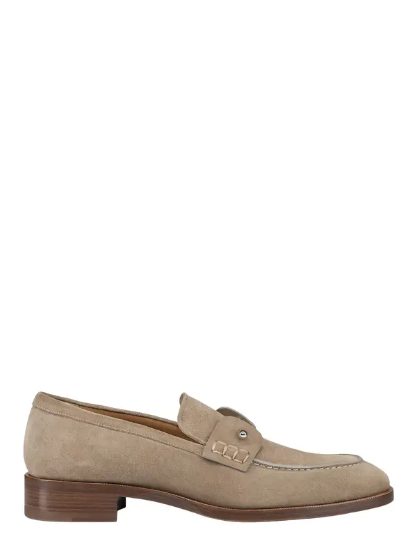 CHRISTIAN LOUBOUTIN Chambelimoc Suede Loafers - Red