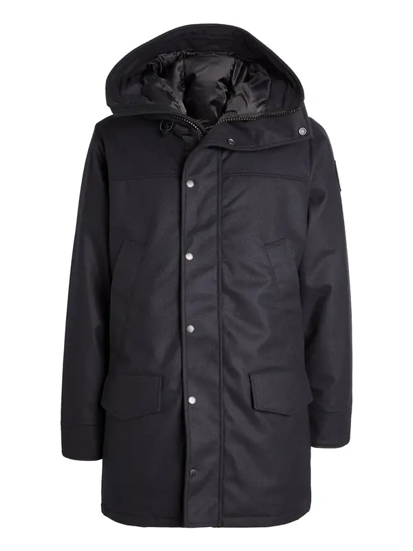 Canada Goose Wool Langford Parka Jacket - Navy