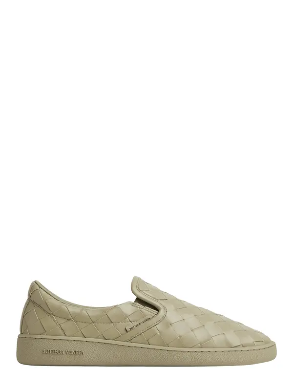 Bottega Veneta Leather Intrecciato Sawyer Sneakers - Green