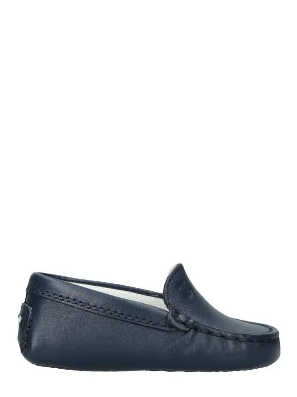TOD'S Leather Pantofola Gommini Loafers - Navy