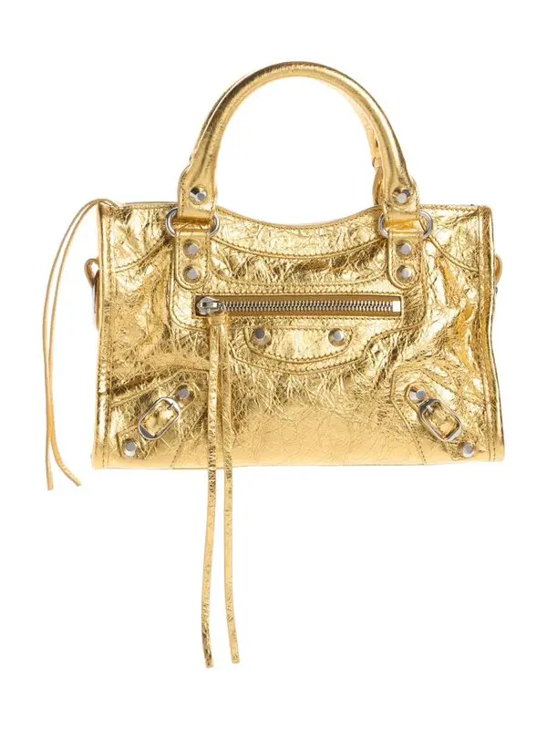 Balenciaga Mini Le City Metallic Handbag - 8027 Gold