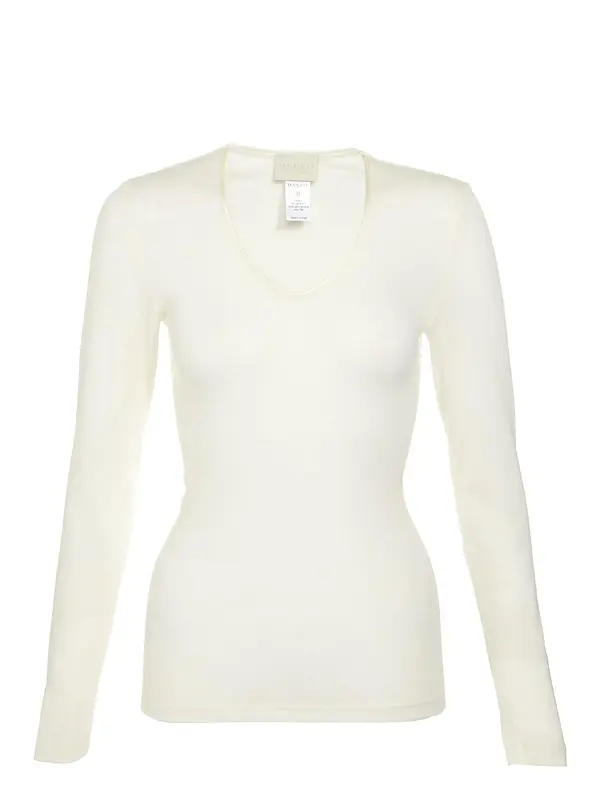 Hanro Wool And Silk Long Sleeve Top - Green