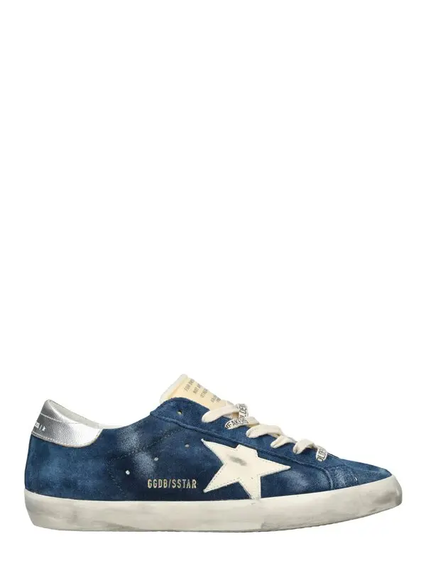 GOLDEN GOOSE Leather Super-star Sneakers - Blue