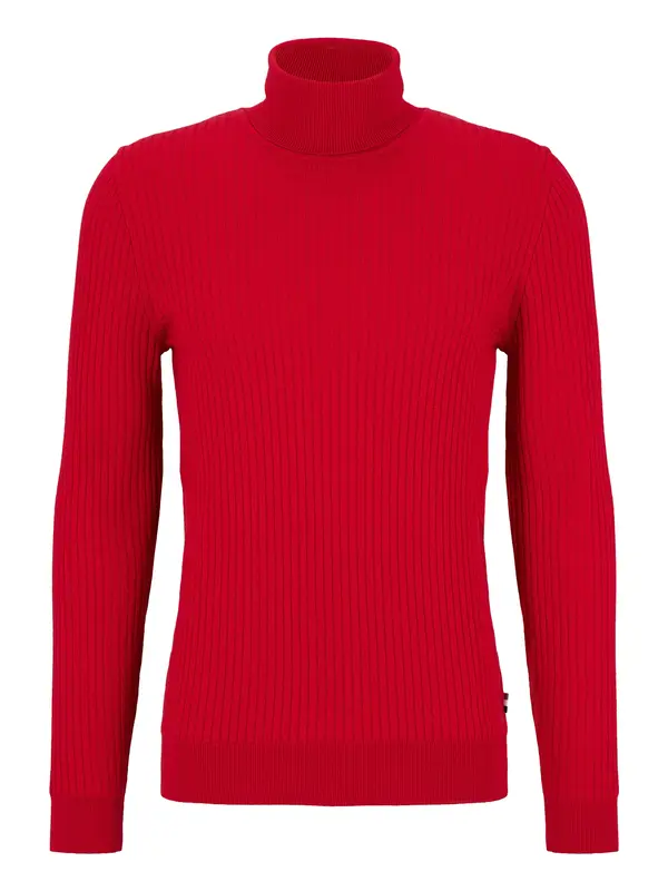 BOSS Wool Rollneck Sweater - Red