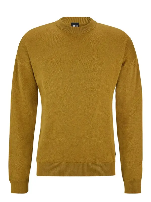 BOSS Cotton Crew-neck Sweater - Green