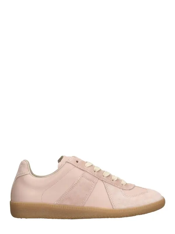 MAISON MARGIELA Leather And Suede Replica Sneakers - Pink