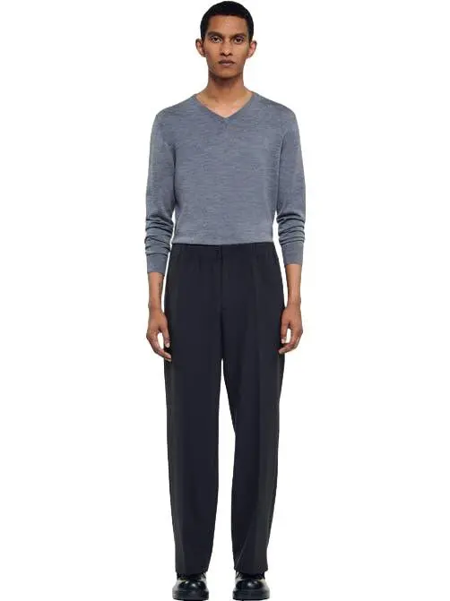 Sandro Wide-leg Trousers - Dark Grey