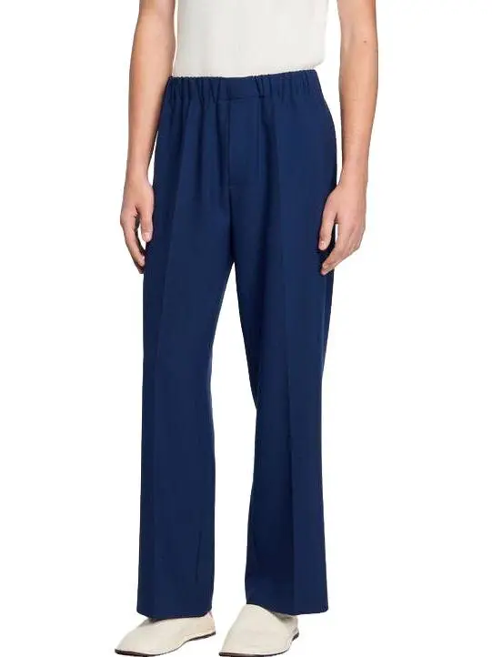 Sandro Wide-leg Trousers - Royal Blue