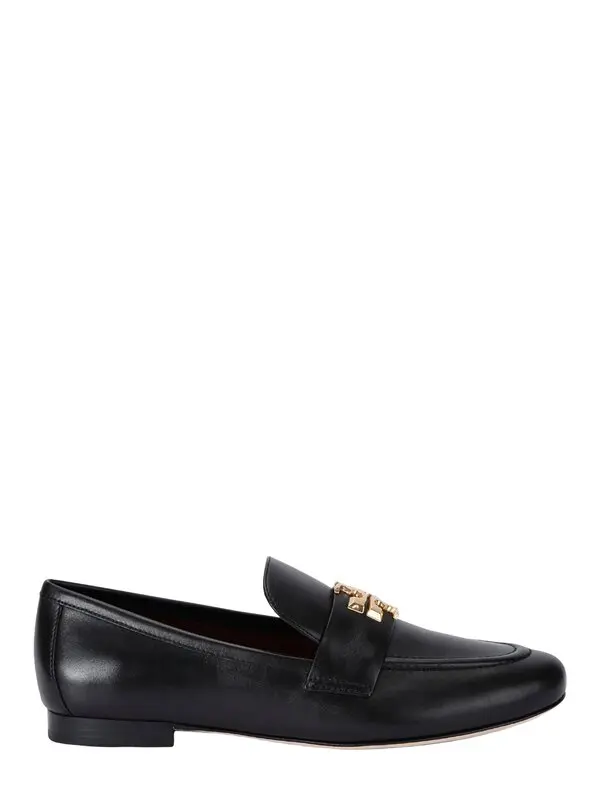 Tory Burch Leather Eleanor Loafers - Black