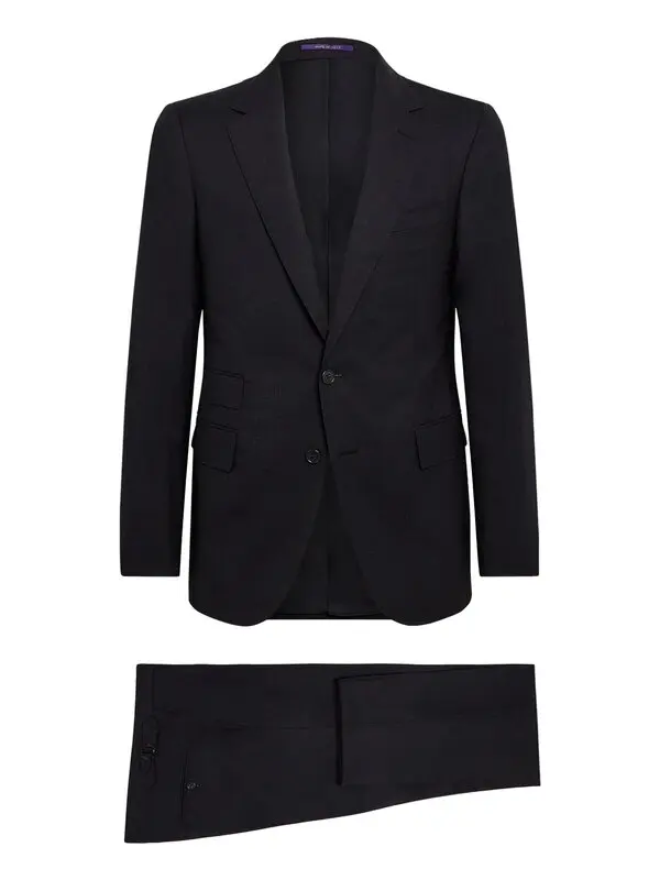Ralph Lauren Purple Label Wool Serge Gregory 2-piece Suit - Black