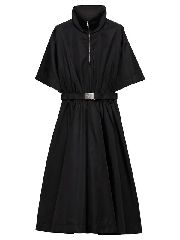 Prada Re-nylon Midi Dress - Black