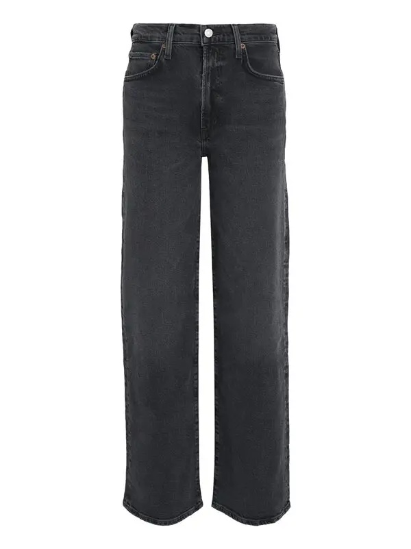 AGOLDE Harper Mid-rise Straight Jeans - Black