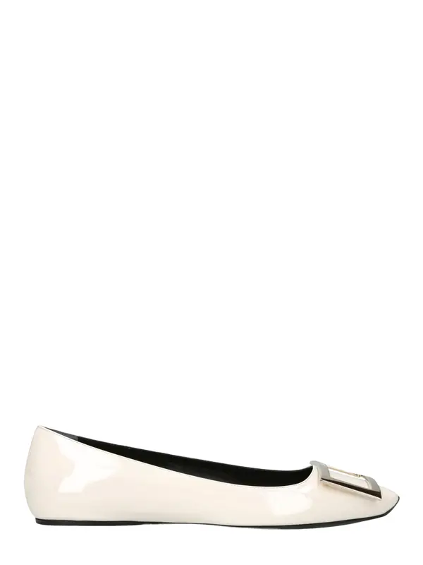 ROGER VIVIER Trompette Ballet Flats - Ivory