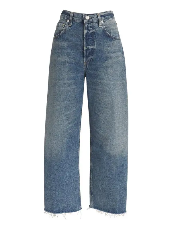 Citizens Of Humanity Raw-hem Ayla Cropped Jeans - Blue