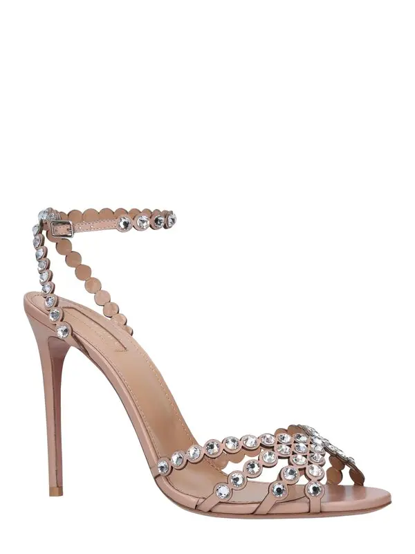 AQUAZZURA Crystal-embellished Tequila 105 Sandals - Pink