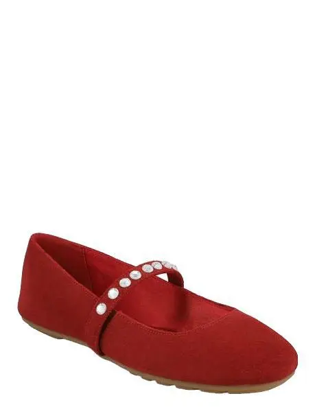 Mia Karolin Mary Jane Flat - Red