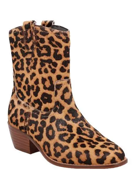 Mia Lauryn Calf Hair Bootie - Leopard Print