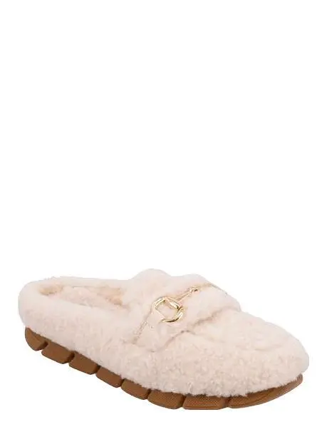 Mia Faux Shearling Slipper - Off White