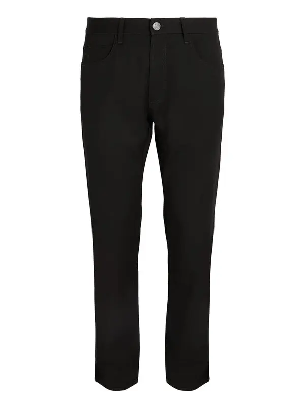 Giorgio Armani Stretch Cotton Chinos - Black