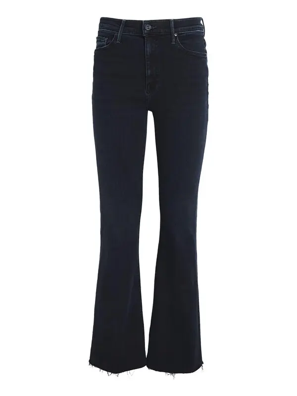 MOTHER The Weekender Fray Flared Jeans - Blue