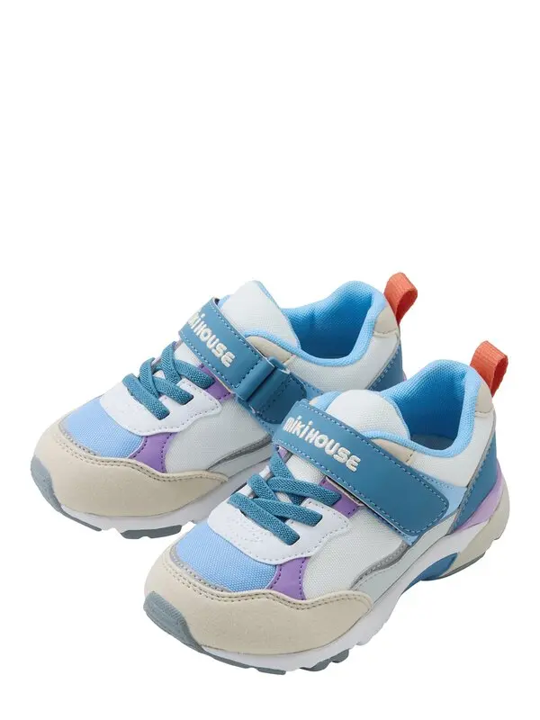 MIKI HOUSE Printed Velcro-strap Sneakers - Blue