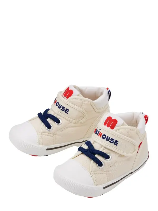 MIKI HOUSE Velcro High-top Sneakers - White