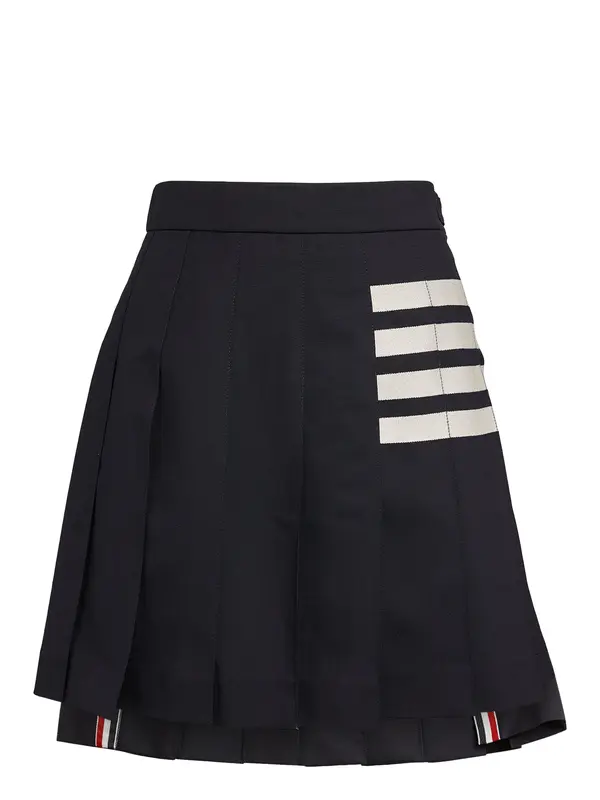 Thom Browne Pleated Mini Skirt - Navy