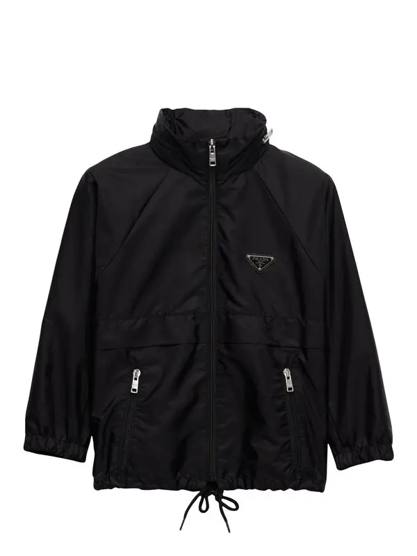 Prada Cropped Re-nylon Light Jacket - Black