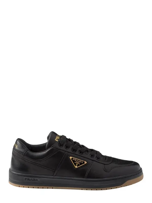 Prada Leather Downtown Sneakers - Black